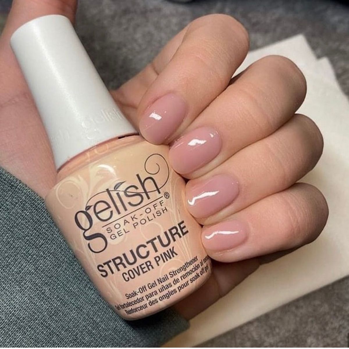 Gelish | 美國 透粉祼色 加厚加硬 多功能凝膠 支裝帶掃 LED和UV可固化 STRUCTURE GEL - COVER PINK ...