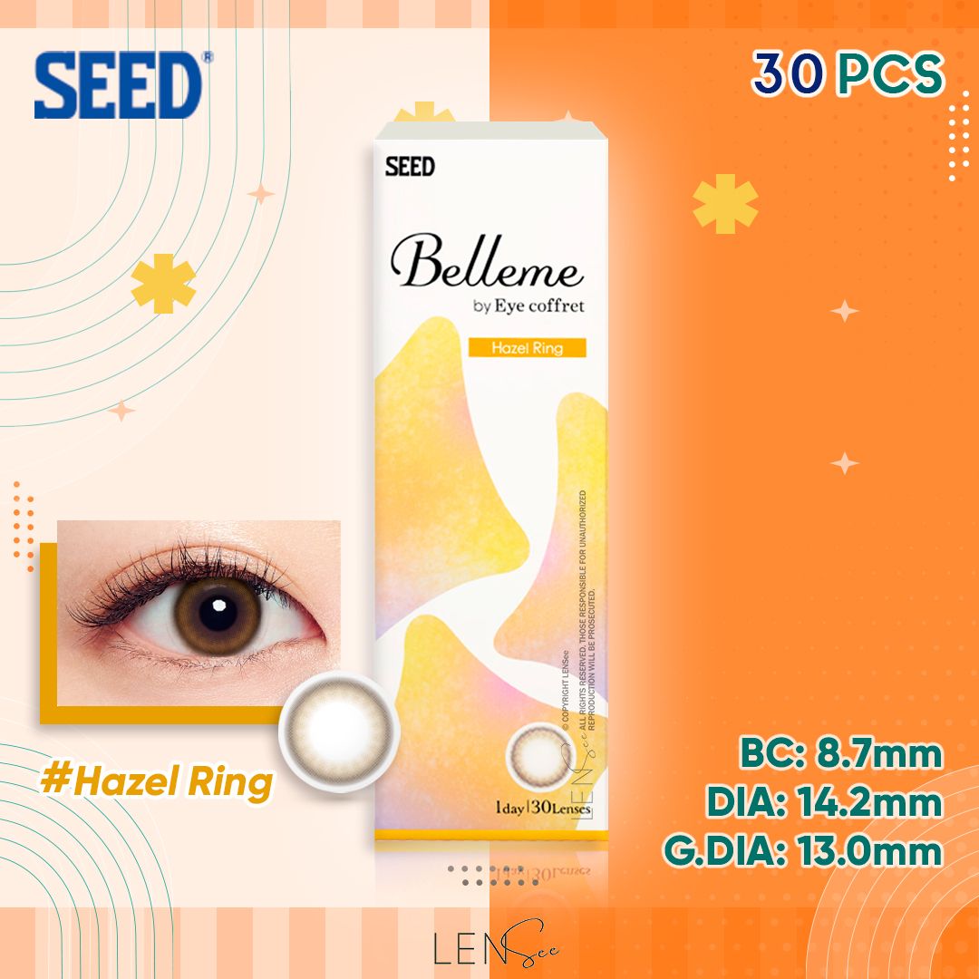 SEED | Belleme by Eye coffret日拋彩色隱形眼鏡 - Hazel Ring (30片裝) (度數 -0.00) | 尺碼 : -0.00 | HKTVmall 香港最 ...