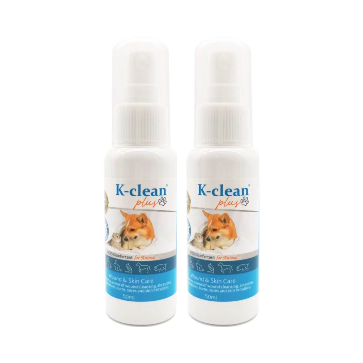 K-clean | K-clean Plus 寵物神仙水50毫升裝 X 2 pH5.0純次氯酸水 (HClO/HOCl) | 數量 : 2 件 ...