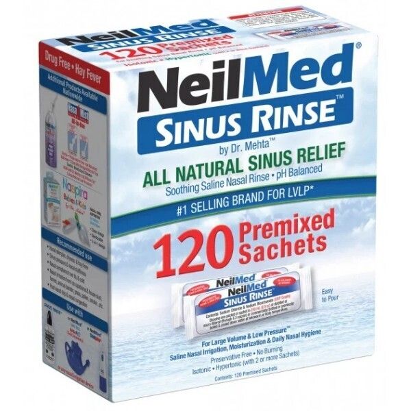 NeilMed | Sinus Rinse 預製洗鼻粉補充裝 鼻竇清潔鼻鹽補充裝 120包 (705928002005) | HKTVmall ...