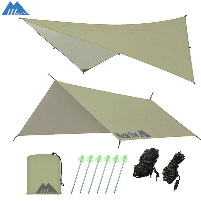 MasterTool | 2.5x2.5m Tent Tarp,canopy-light brown, with shading and ...