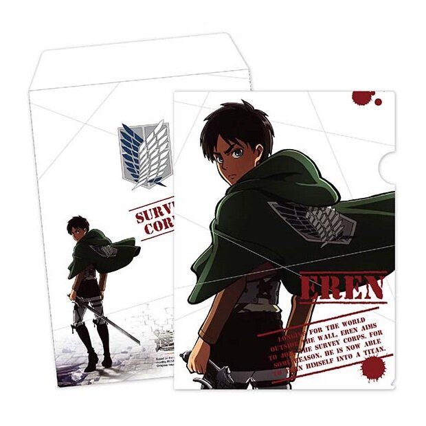 muse | 進撃的巨人 正版 文具 兩用 A4 File 文件夾 資料夾 Folders 公文袋 文件袋 LULU夾 木棉花 艾倫 (A款 ...