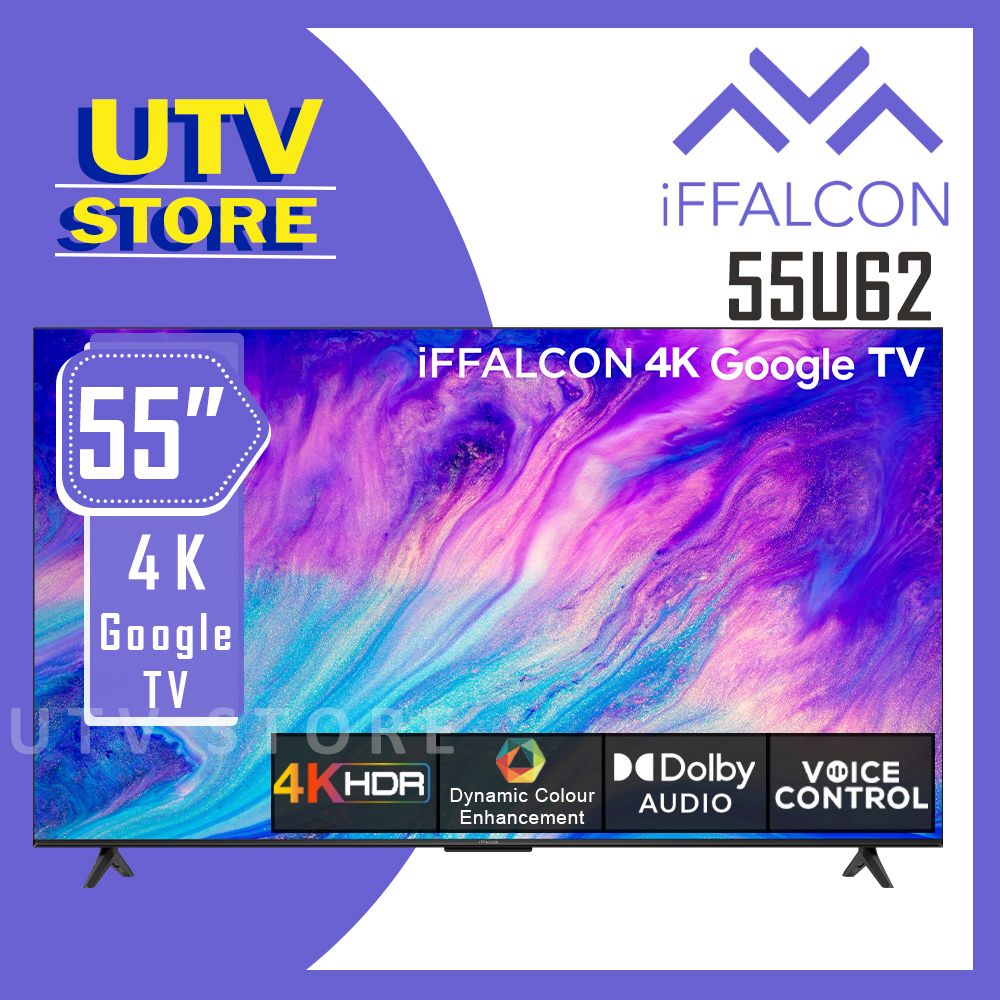 iFFALCON | 55U62 55吋 U62 4K HDR Google TV 智能電視 | HKTVmall 香港最大網購平台