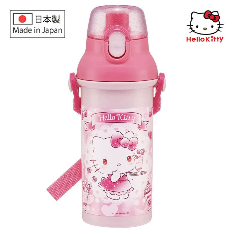 日本 Skater | SANRIO kitty-兒童便攜直飲式抗菌水樽/水壺 連背帶 (480ml) | HKTVmall 香港最大網購平台