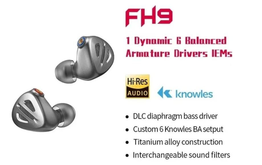 Fiio FH9 一圈六鐵七單元 "純鈦合金" 旗艦耳機 - A1DIGITAL