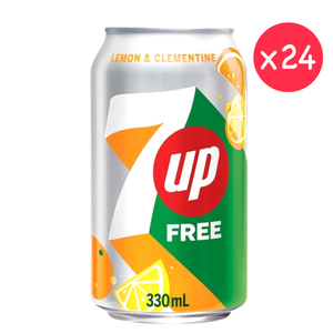 七喜 | 原箱 輕怡7up七喜汽水香橙檸檬味 原箱 (24x330ml) #13212020 7up Free Lemon ...