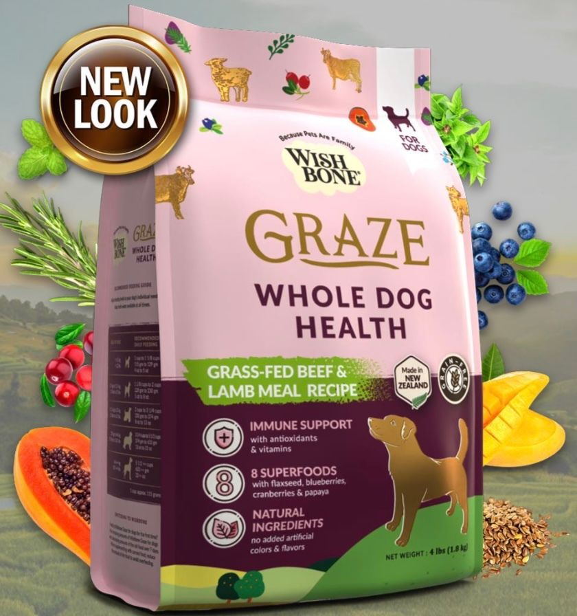 WISHBONE | 4lbs Graze Free-range, Grass-fed New Zealand Beef Dog ...