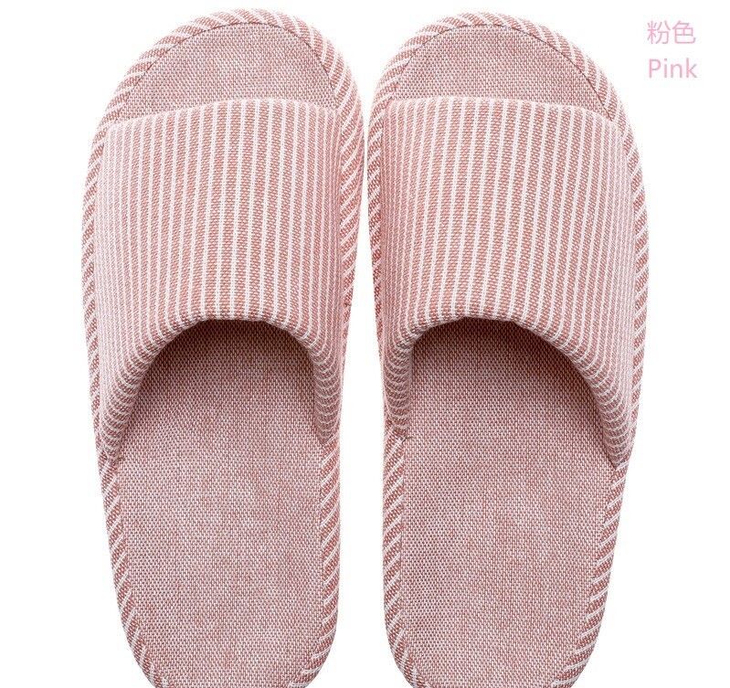 日本熱銷 | [917 pink cotton linen-M]Japanese style home slippers | HKTVmall ...