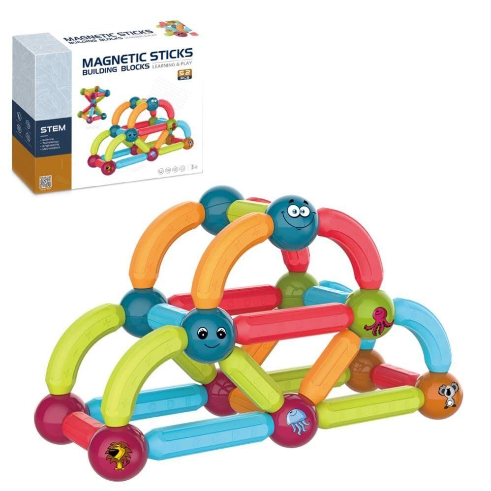 STEM TOYS | Magnetic Sticks - Magnetic Building Blocks 52pcs｜ Children ...