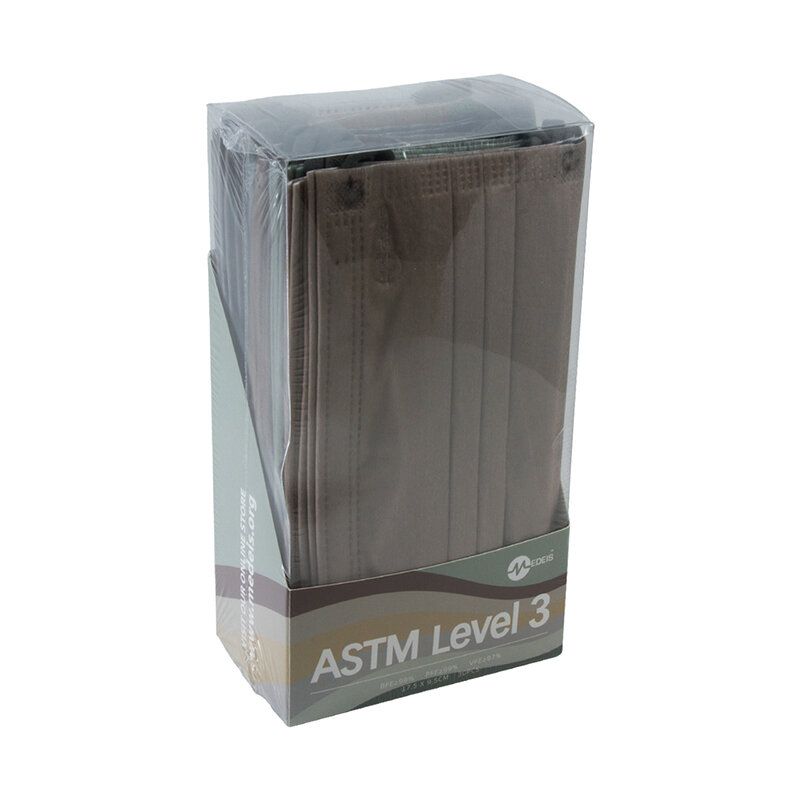 MEDEIS | Medeis 三層扁耳繩外科醫療口罩 - Stone (30片) | HKTVmall 香港最大網購平台