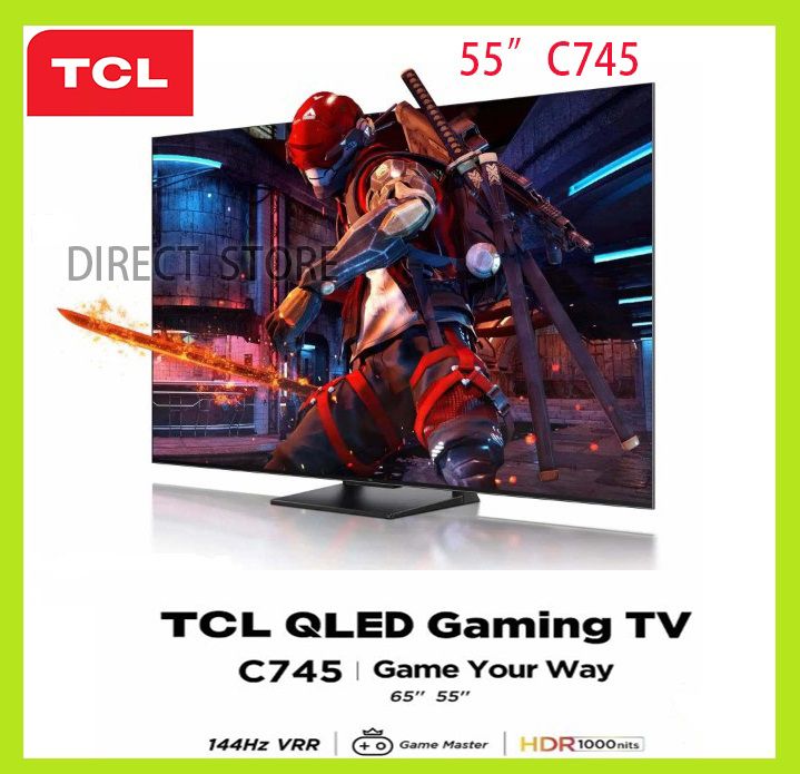 TCL | TCL 55吋 C745 系列 4K QLED Google 電視 55C745 送 Soundbar ,送 掛牆安裝 ...