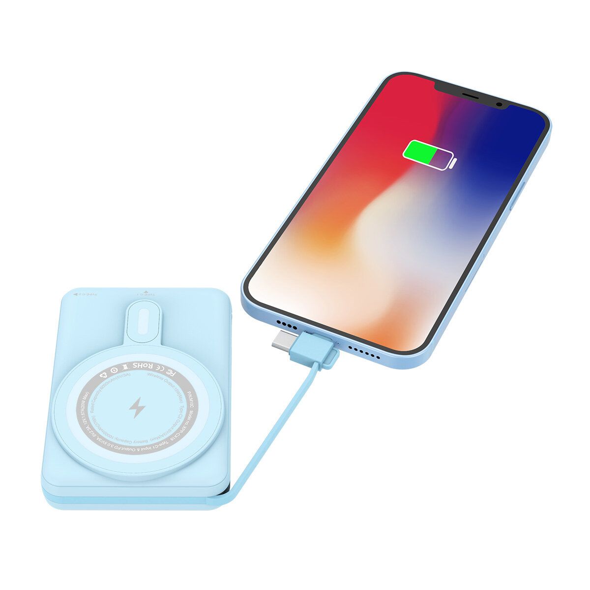 XPOWER | (Blue) M10C PD20W 3合1磁吸無線快充+PD 3.0外置充電器Magnetic 15W Wireless ...