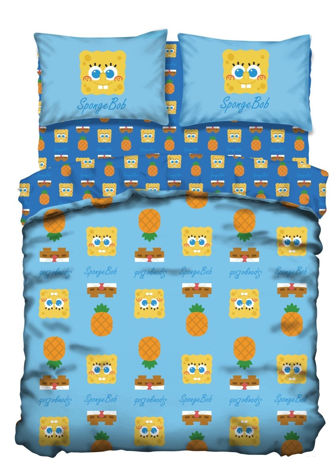 J-TEX | [正版授權] 海棉寶寶1388針柔絲綿床品套裝被袋床單笠枕 SB010-1036 | 尺碼 : 3呎單人套裝 | HKTVmall 香港最大網購平台