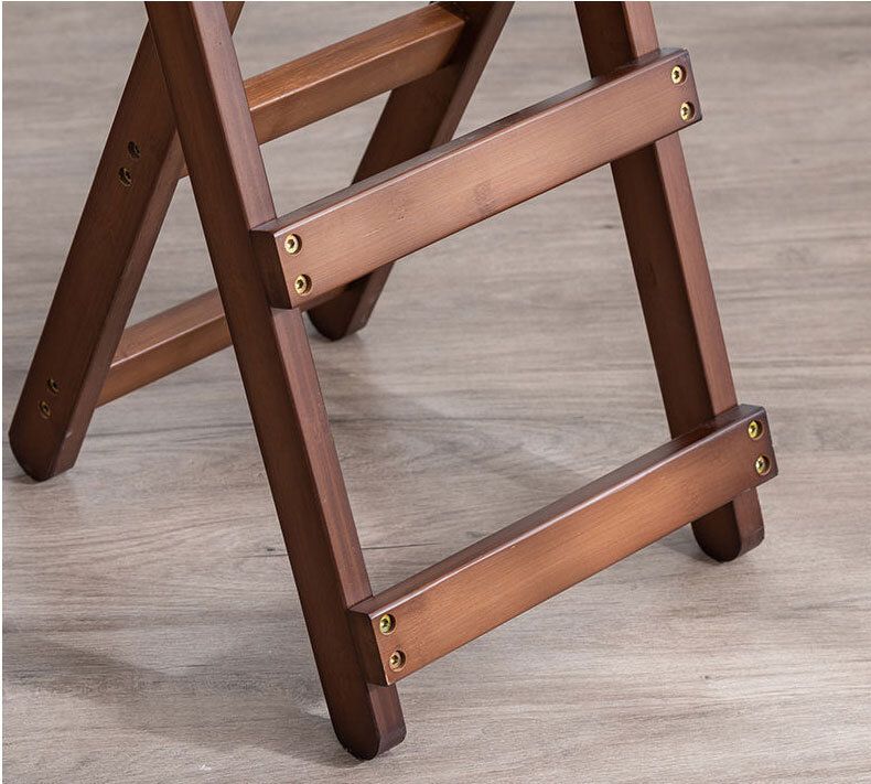 MM store | [45cm Brown] Bamboo Free Installation Folding High Stool ...