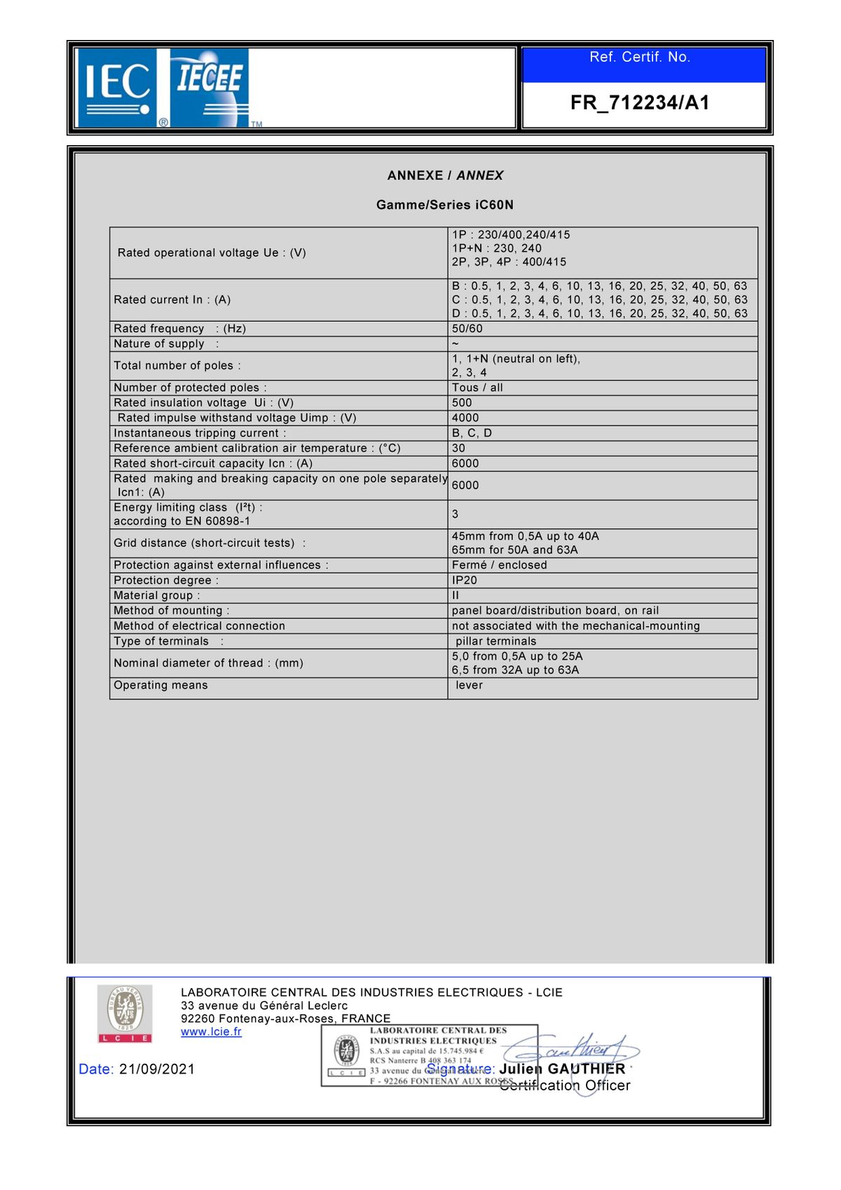 施耐德電氣 | 10A 微型斷路器(MCB) - Acti9 iC60N, 1P, C-curve (A9F74110) | HKTVmall ...