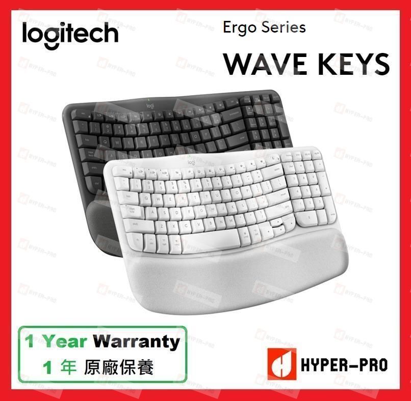 Logitech | Wave Keys 無線人體工學鍵盤- 白色 | 顏色 : 白色 | HKTVmall 香港最大網購平台