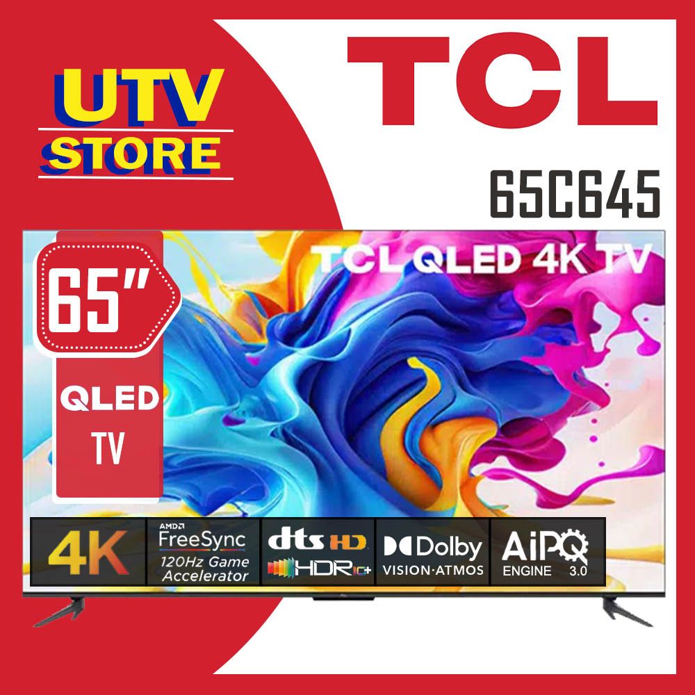 TCL | 65C645 65吋 C645 4K HDR QLED Google TV 智能電視 | 屏幕尺寸 : 65吋 ...