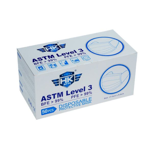 香港消毒皇 | ASTM Level 3 成人口罩 50pcs | HKTVmall 香港最大網購平台
