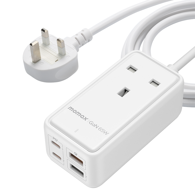 MOMAX | 65W GaN Extension Cord with USB | Power Strip Durable Extender ...