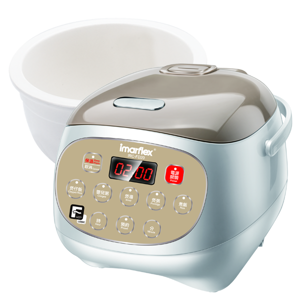 imarflex | Imarflex White Ceramic Fuzzy Logic Cooker IRC-FD20 ...