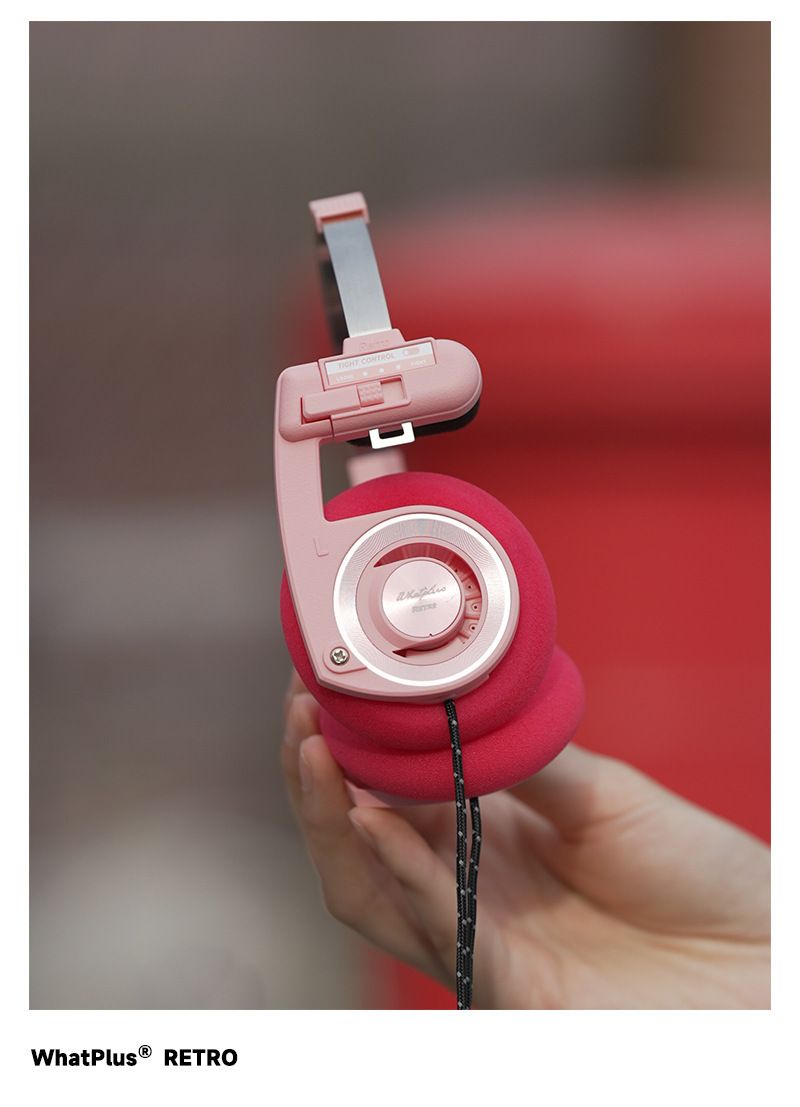 肥仔開倉 | WhatPlus Retro復古頭戴式藍牙耳機(粉紅+黑色)：輕盈音樂體驗的完美選擇 藍牙耳機 藍牙大耳機 無線耳機 無線藍牙 ...