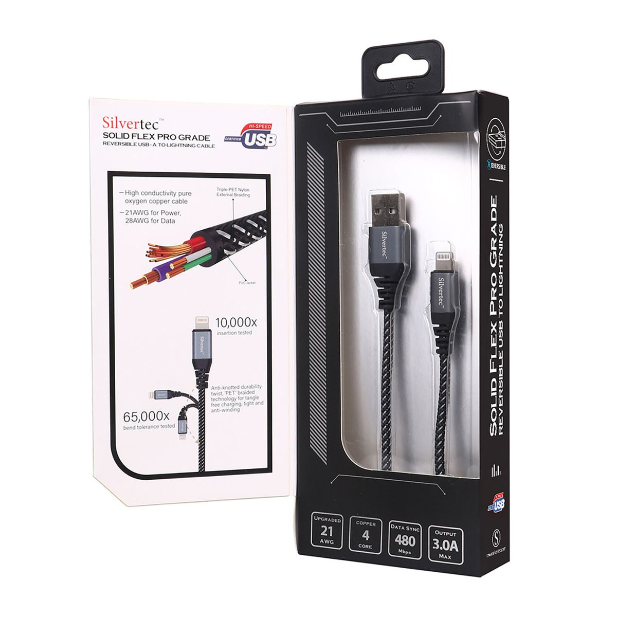 Silvertec | SW-LL200 2米 Solid Flex Pro Grade REVERSIBLE USB-A TO ...