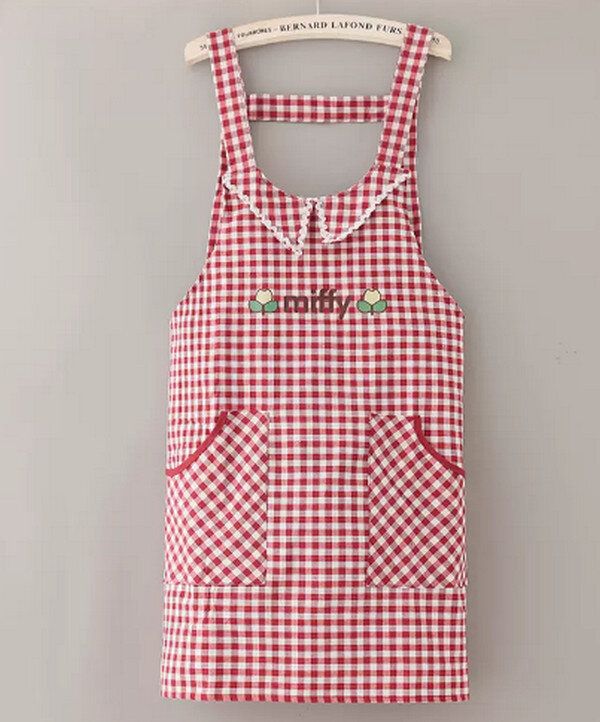DDS | 尖領miffe背帶-棗紅格-均碼圍裙#N105_032_237 | HKTVmall 香港最大網購平台