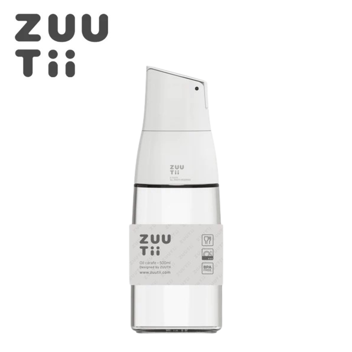 ZUUTii | Zuutii 自動開合蓋玻璃油壺 - 白色 (500ml) | HKTVmall 香港最大網購平台