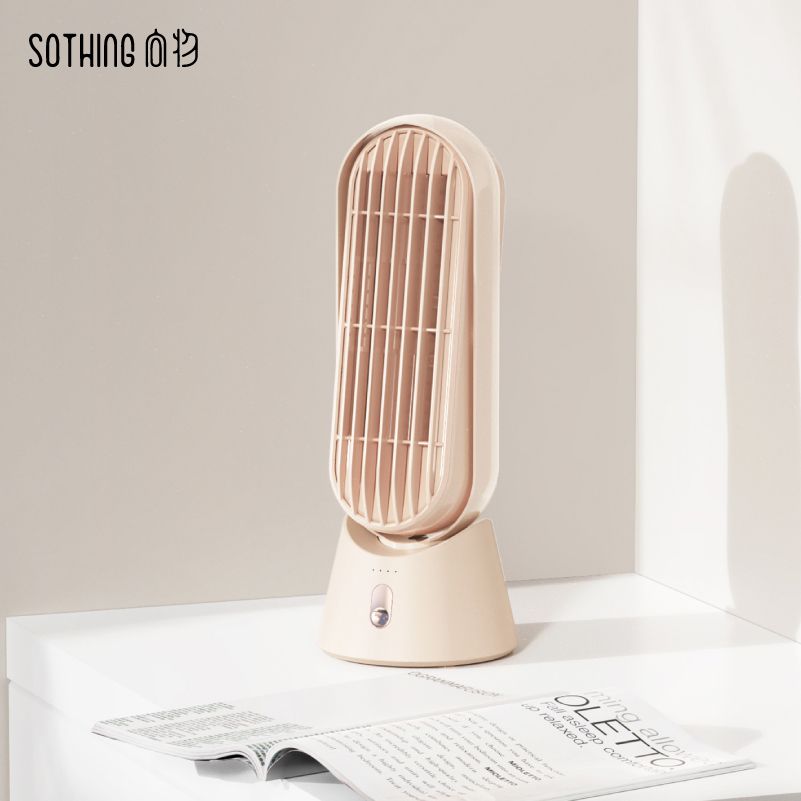 Sothing | Desktop Tower Fan- Stand Fan|Multi-Angle Swivel Head|Almond ...