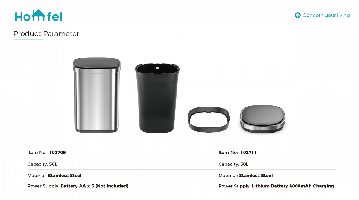 Homfel | 臭氧殺菌四色燈智能感應垃圾桶 30 升（銀色）HF-30L-SI｜智能垃圾桶｜自動垃圾桶｜有蓋垃圾桶｜家用垃圾桶｜殺菌垃圾桶 ...