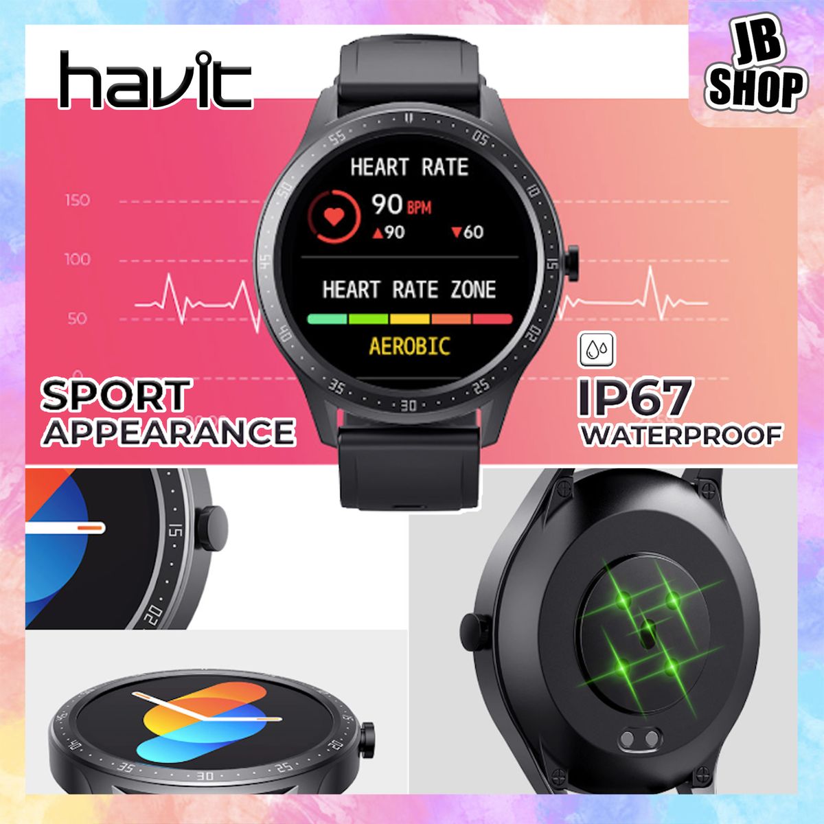 Havit | M9026 圓形運動智能手錶 | HKTVmall 香港最大網購平台