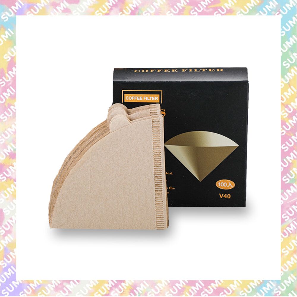 SUMILABEL | 【1-2人份/100片裝/適用於各種類型濾杯】V型天然無漂白錐形咖啡濾紙 原木漿製造 | HKTVmall 香港最大網購平台