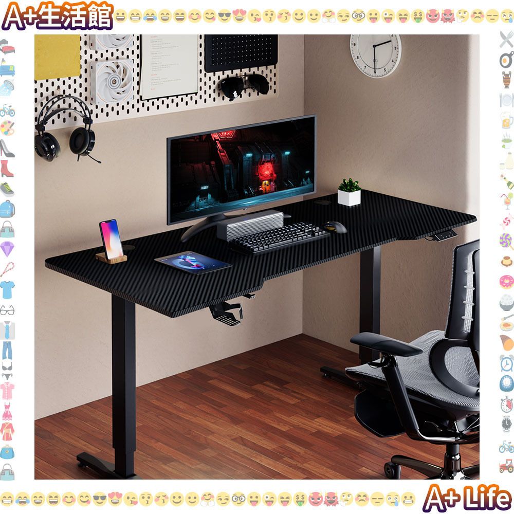 首席玩家 | MOTO-E 1660 Electrical Gaming Desk 160*60cm (電動升降枱) 人體工學升降電腦枱 電競 ...
