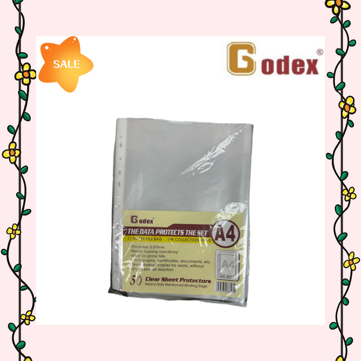 Godex | A4 11孔透明文件保護套 (50個裝) GX-307A | HKTVmall 香港最大網購平台