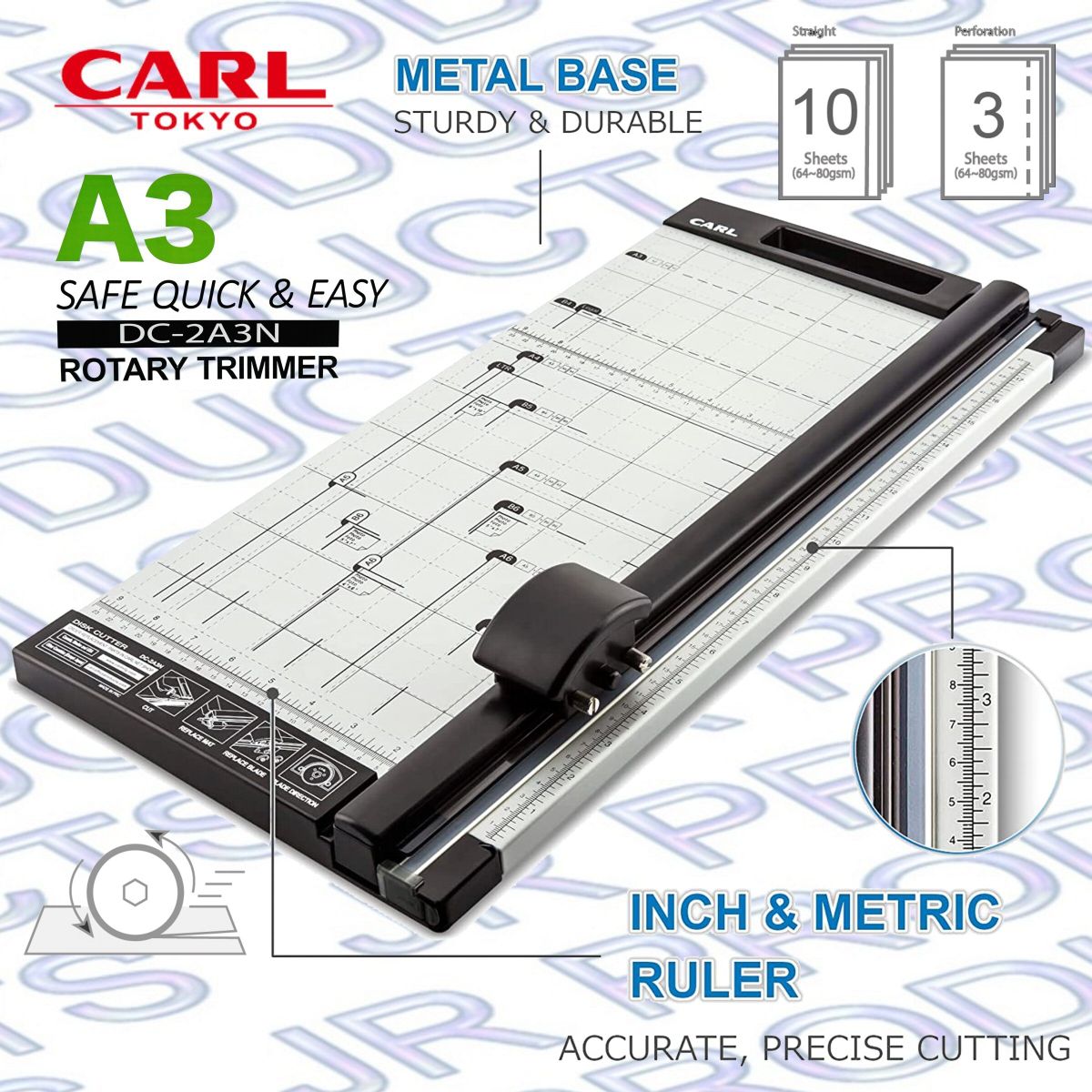 CARL | 日本 CARL A3 便攜滾輪式鎅紙#DC-2A3N機切割切紙機《香港行貨》 | HKTVmall 香港最大網購平台