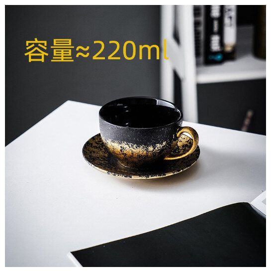 DDS | 黑金電鍍馬克杯咖啡杯碟子【款式四黑金杯碟勺】#N38_074_088 | HKTVmall 香港最大網購平台