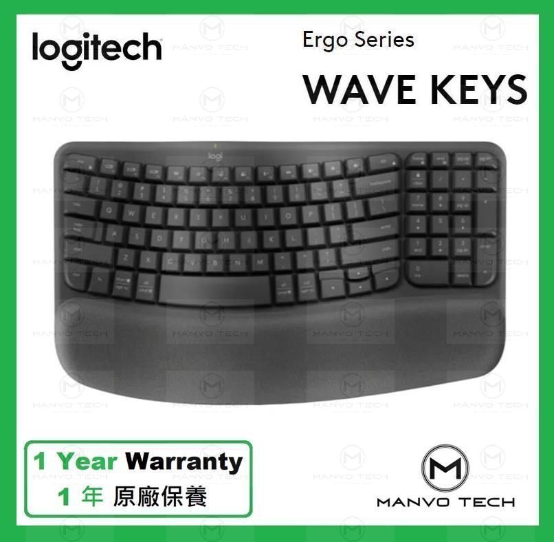 Logitech | Wave Keys 無線人體工學鍵盤 - 黑色 | 顏色 : 黑色 | HKTVmall 香港最大網購平台