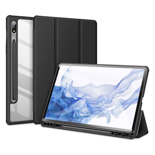 DUX DUCIS | Toby系列 Samsung Tab S8 Plus/ S7 FE/ S7 Plus 保護殼 | 顏色 : 黑色矽膠 ...