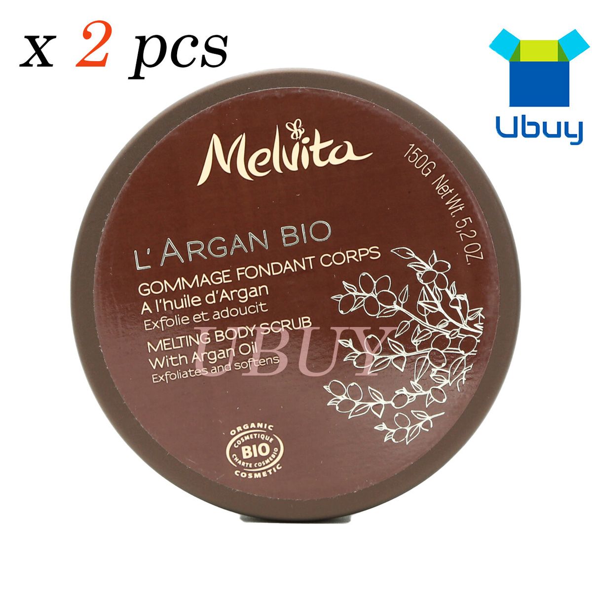 Melvita | [兩件裝]有機摩洛哥堅果身體磨砂膏 150gx2 (3284410038625d)-[平行進口] | HKTVmall 香港最大網購平台
