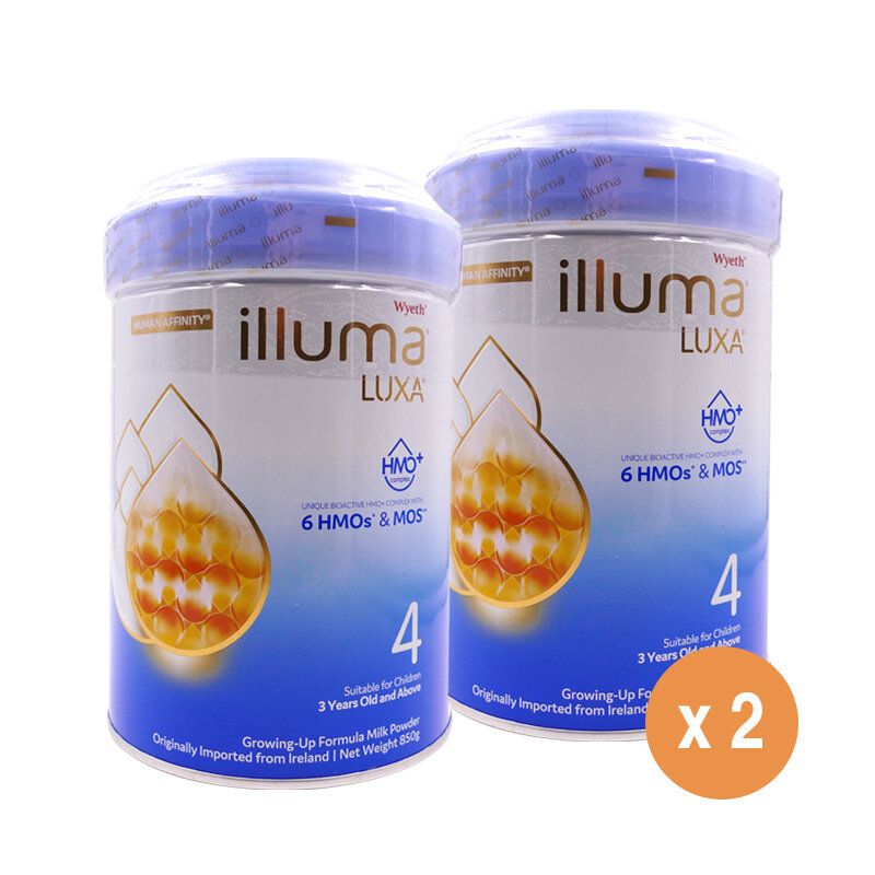 illuma | 惠氏 ILLUMA LUXA 4號 兒童成長配方奶粉 850克 x 2罐 (此日期前最佳: 不早於 04/2025) | HKTVmall 香港最大網購平台
