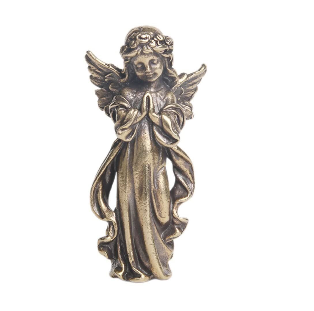 DMtse | Brass Mini Adorable Eros Guardian Angel Cherubs Statue Figurine ...