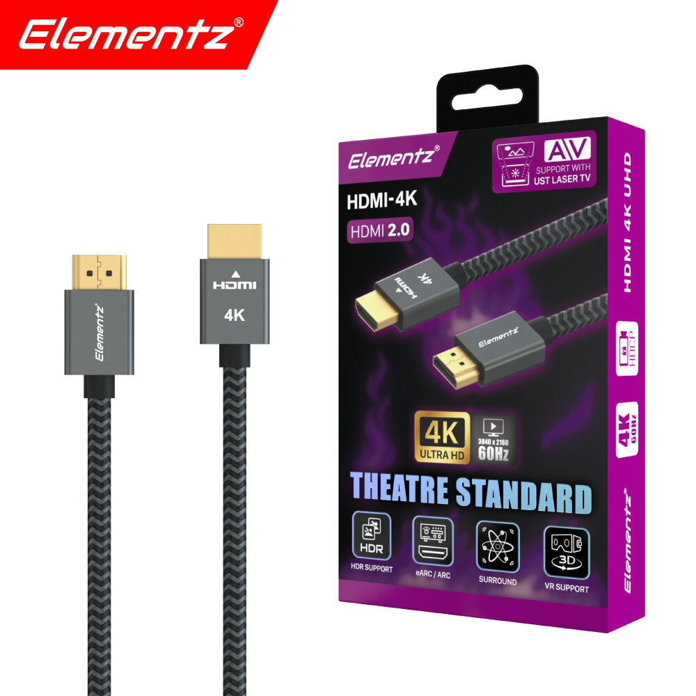 Elementz | 300CM 4K Hdmi線丨Hdmi to Hdmi丨HDMI-4K | HKTVmall 香港最大網購平台