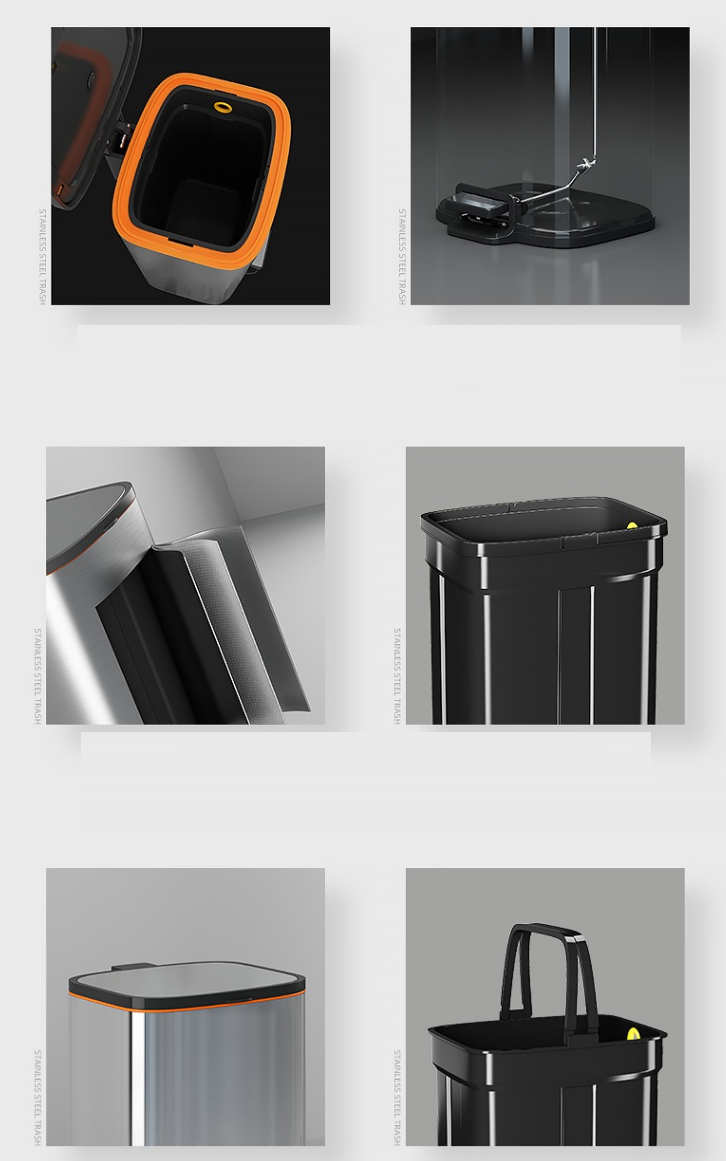 DDS | 帶蓋不銹鋼腳踏式垃圾桶(拉絲銀)(尺寸:6L-23.6*26CM)#N164_016_290 | HKTVmall 香港最大網購平台