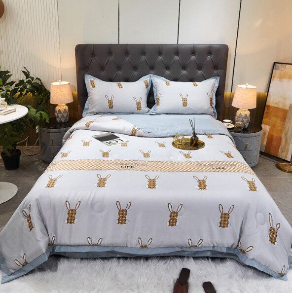BEAR | 水洗天絲夏被四件套（潮兔-灰）【夏被四件套200x230cm】 | HKTVmall The Largest HK Shopping Platform