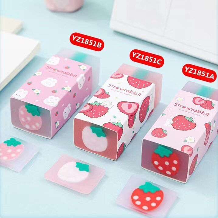DDS | 擦膠-可愛卡通果凍夾心橡皮擦 Rubber(1件)(草莓-粉紅色)#DDS | HKTVmall 香港最大網購平台