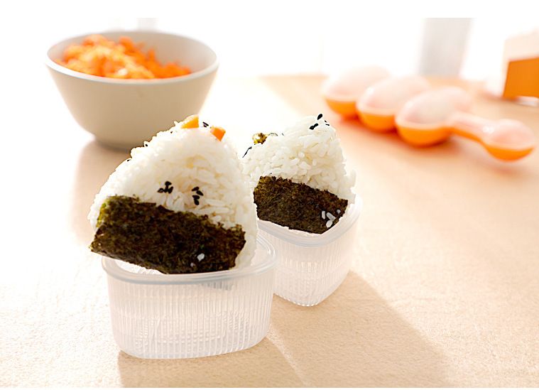 KM | No.6048 三角形壽司飯糰(1大1小) - 壽司模具壽司器三角飯團模具可愛糯米團模具 NIHESHI 家用廚房兒童卡通 飯模壓模模型攜帶盒DIY親子料理 御飯團紫菜 ...