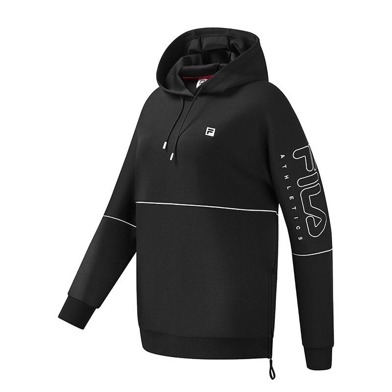 FILA | 網上獨家 Athletics 系列女裝 F-box Logo 連帽衛衣 | 顏色 : 黑色 | 尺碼 : S ...