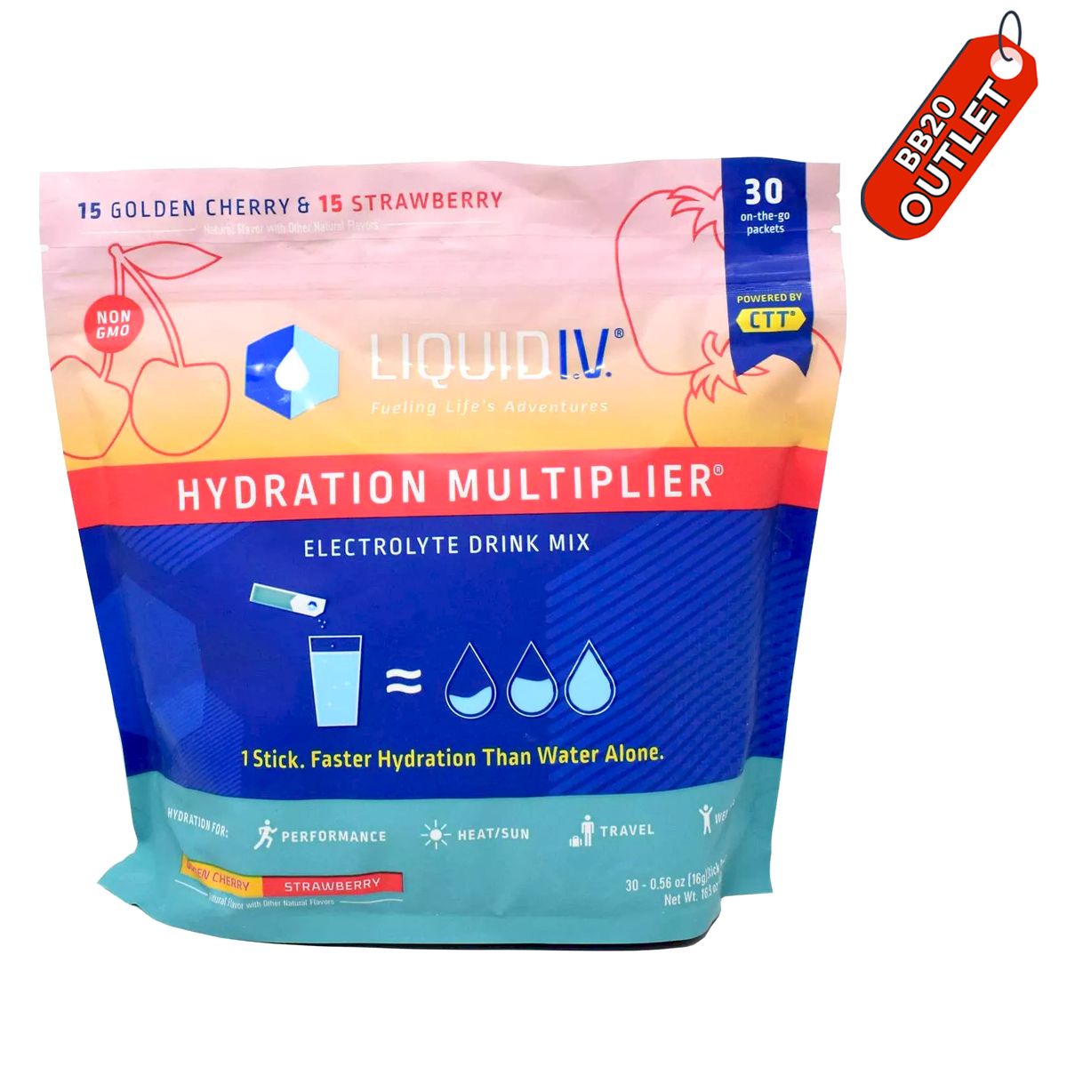 LIQUID I.V. | 電解質補充飲料 16g x 30 (480g) 金櫻桃和草莓味(86285)(平行進口) | HKTVmall ...