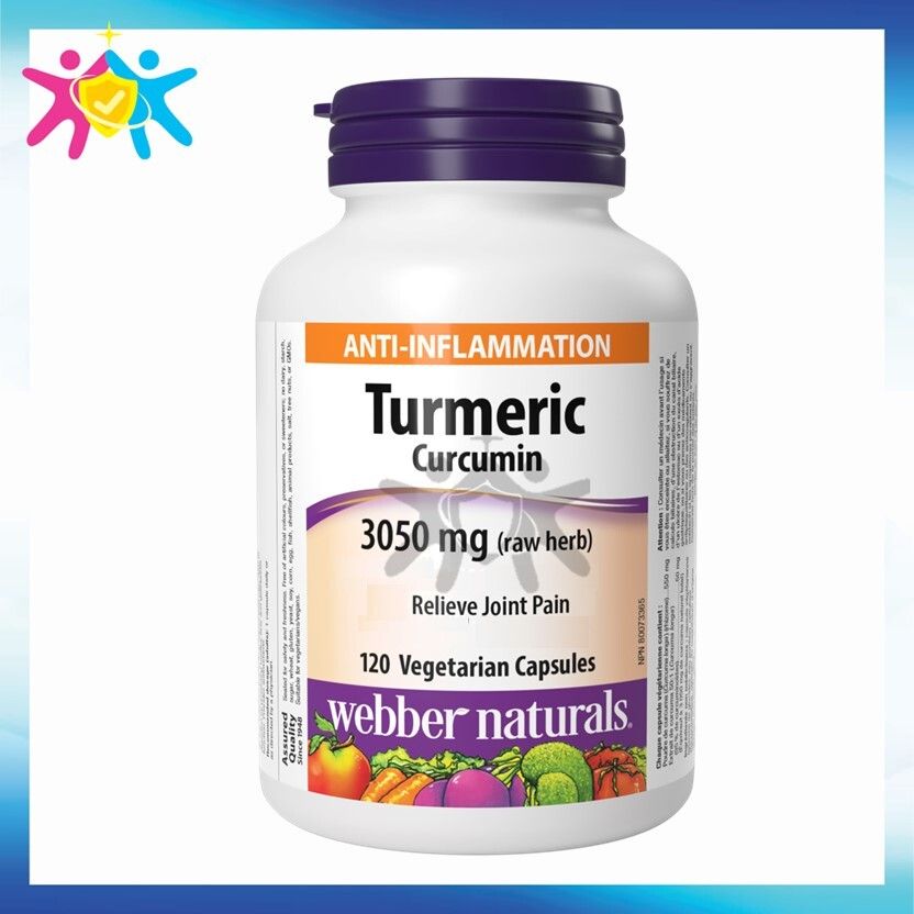 webber naturals | Turmeric Curcumin (3050 mg) 120's (RANDOM Packing ...
