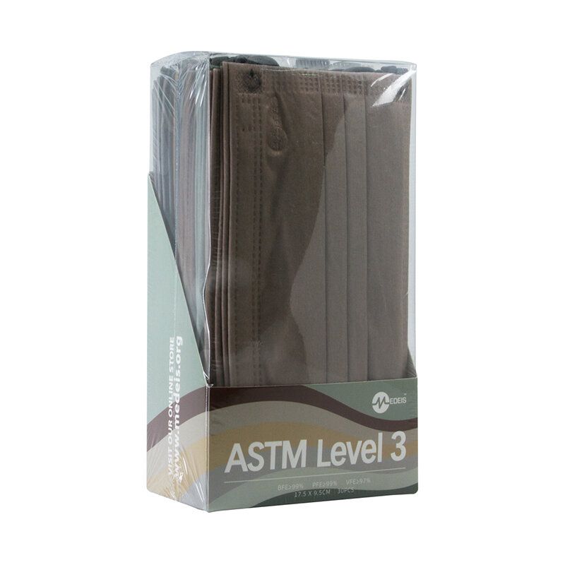 MEDEIS | Medeis 三層扁耳繩外科醫療口罩 - Stone (30片) | HKTVmall 香港最大網購平台